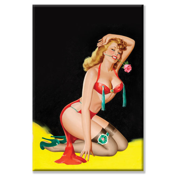 East Urban Home " Mid-Century Pin-Ups Beauty Parade Magazine Rose " by Peter Driben | Wayfair